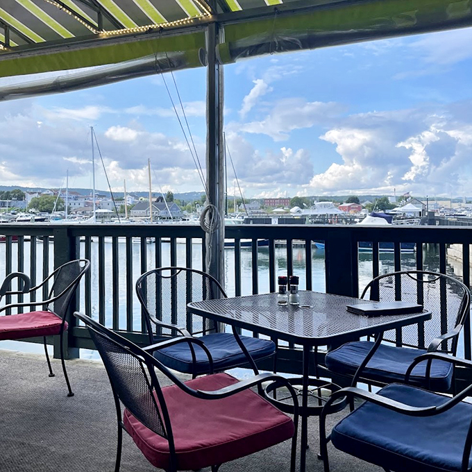 Where every table feels like a captain's perch, complete with million-dollar views of Rockland's working waterfront.