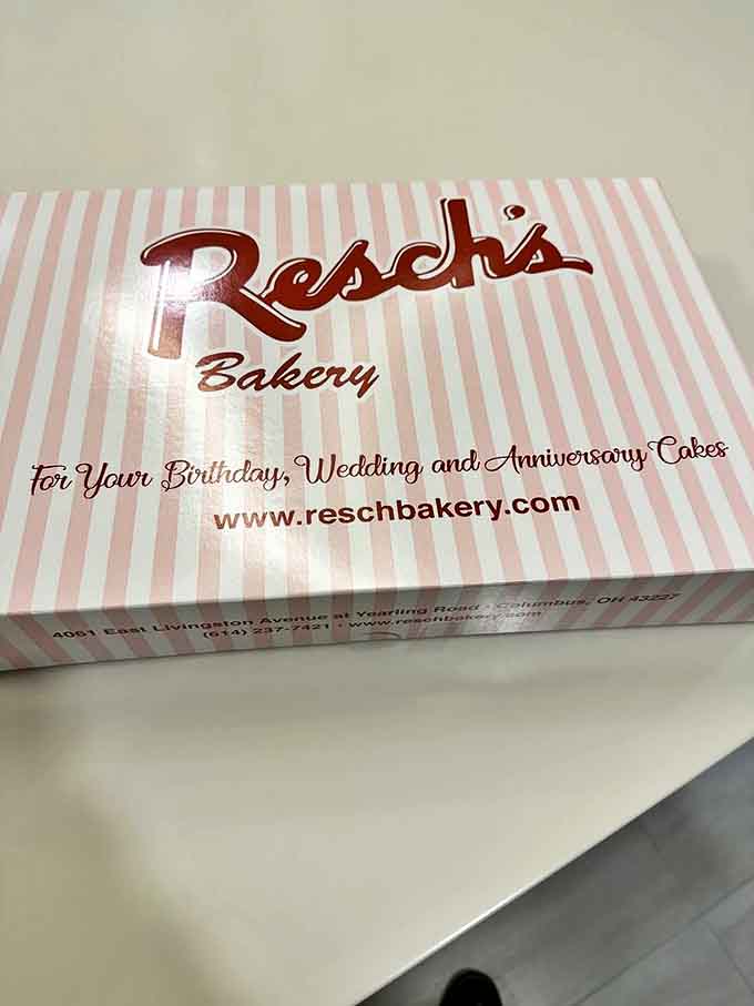 That iconic pink-striped box signals to everyone at the party that you've brought the good stuff. Social currency in cardboard form.