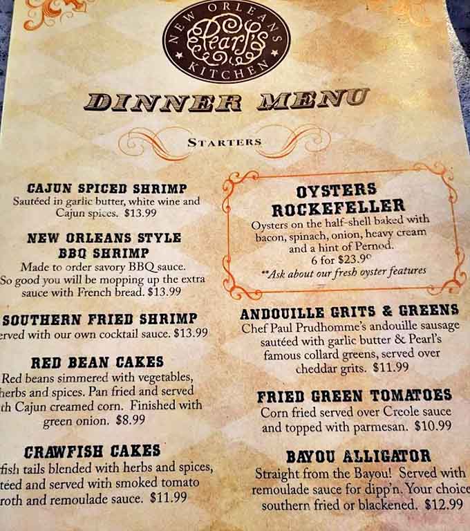 The menu reads like a love letter to New Orleans cuisine, with temptations that'll have you plotting return visits before your first bite.