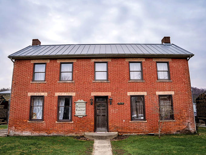 The old Pike County Courthouse stands solid, a brick testament to permanence in an increasingly temporary world.