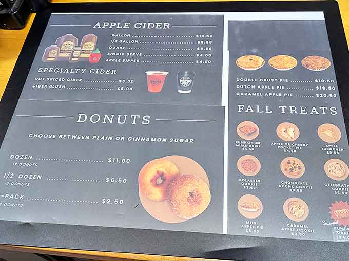 Menu: A tempting lineup of fall's greatest hits &ndash; from fresh-pressed cider to those legendary donuts that have locals setting calendar reminders.