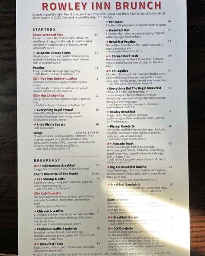 The menu at Rowley Inn offers creative twists on Polish classics alongside satisfying bar favorites that keep locals coming back.