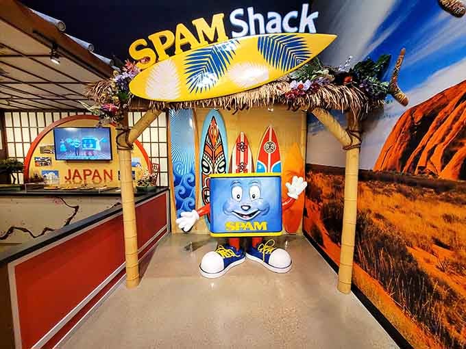 The SPAM&reg; Shack brings tropical vibes to Minnesota, because nothing says "island paradise" quite like processed pork products and surfboards.