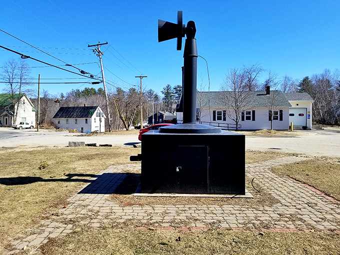 The side view reveals the impressive scale of this vintage communication device, making modern smartphones look like technological ants by comparison.