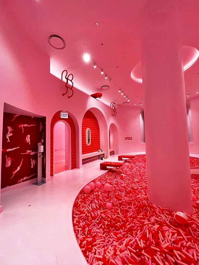 Dive into a sea of sprinkles! This famous pool isn't filled with actual jimmies, but the childlike joy is absolutely real.