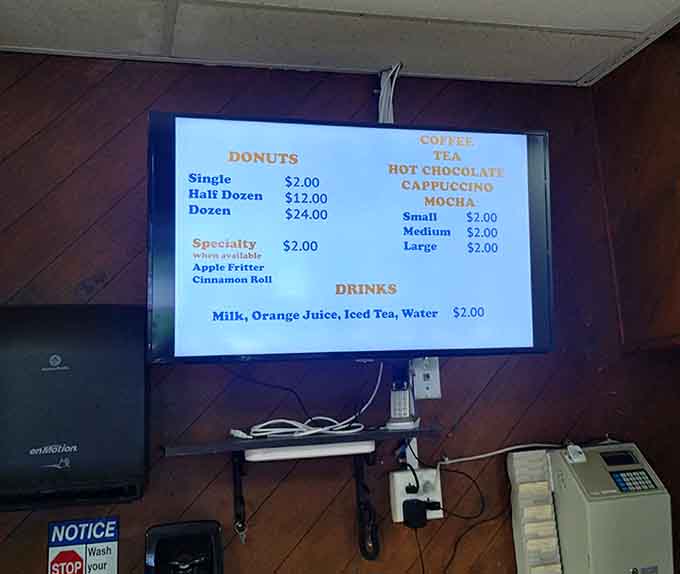 Simple menu, extraordinary results: when your donuts are this good, you don't need complicated ordering systems or confusing options.