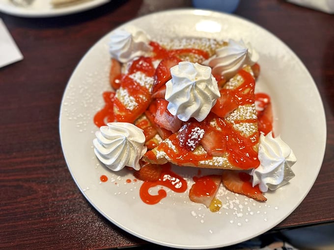 Strawberry fields forever? More like strawberry-stuffed French toast forever! This dish is what breakfast dreams are made of.