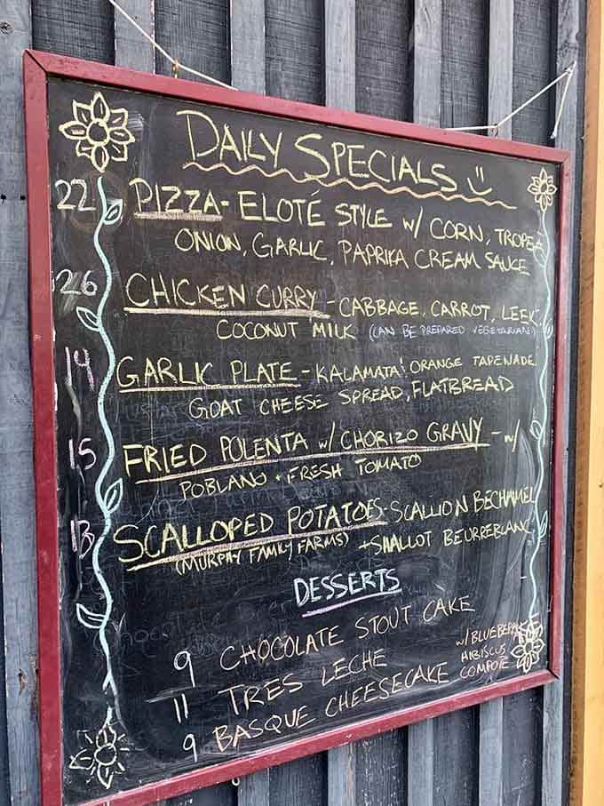 The daily specials board tempts with creative combinations that change with the seasons and the chef's inspiration.