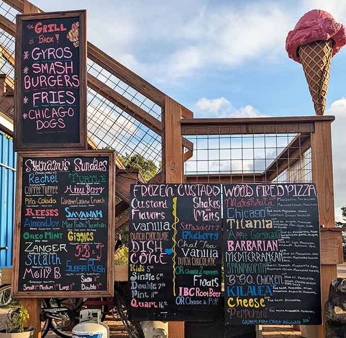 When your menu board needs this much space to list all the delicious options, you know you're in for some serious decision-making.