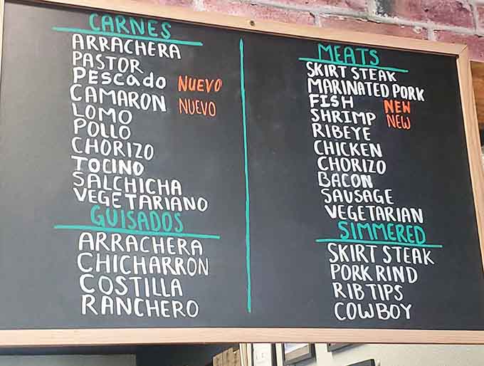 That chalkboard menu might look simple, but it's hiding some seriously delicious options worth exploring.