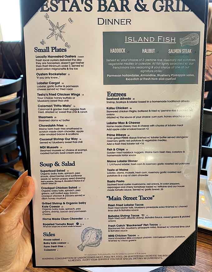 When a menu features both Oysters Rockefeller and Main Street Tacos, you know you're in for an adventure.