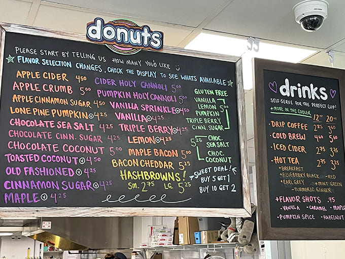 When the menu board looks like a rainbow of deliciousness, decision-making becomes delightfully impossible.