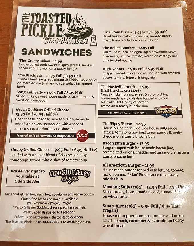 The menu reads like a love letter to creative sandwich construction, with each offering boasting its own unique personality and flavor profile that'll make your taste buds dance.