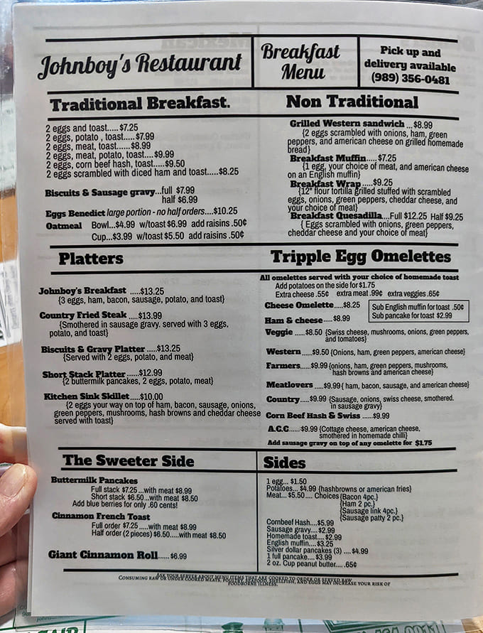 Menu: A treasure map of comfort food classics, this menu promises breakfast anytime &ndash; words that warm the heart of night owls and breakfast enthusiasts everywhere.