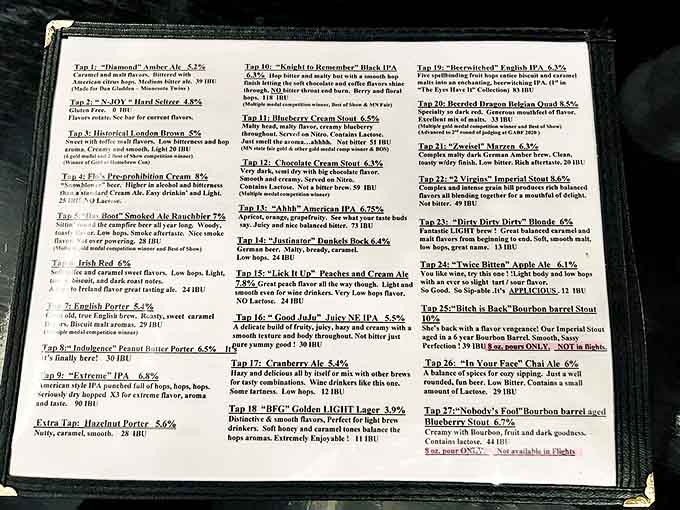 Twenty-seven rotating taps mean decision paralysis has never been so delicious or so medieval.