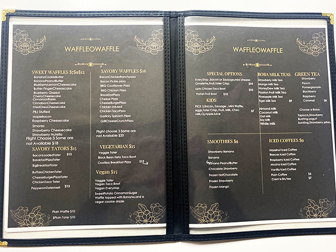 This menu is basically a choose-your-own-adventure book, except every choice leads to deliciousness and nobody dies at the end.