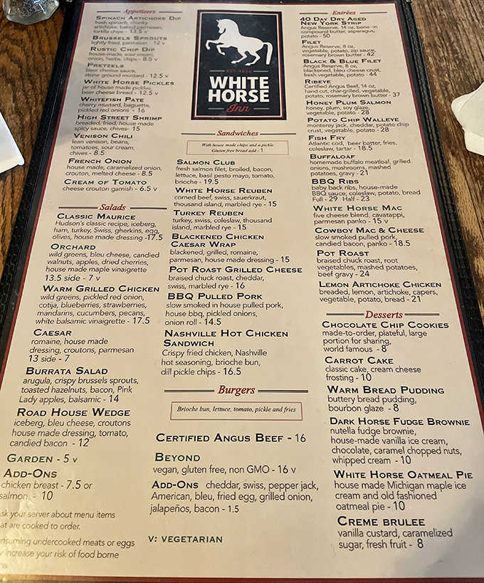 The menu reads like a love letter to comfort food, with each dish promising a memorable experience beyond mere sustenance.