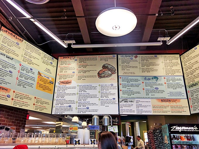 The legendary menu board stretches like an edible novel, with sandwich descriptions so mouthwatering you'll want to order one of everything.