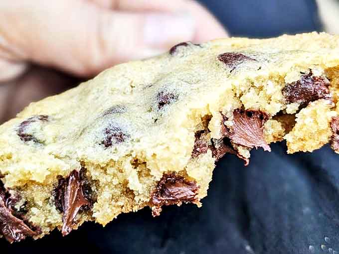 The holy grail of cookies &ndash; crisp edges giving way to that gooey center where time stands still. This isn't a cookie, it's an experience.
