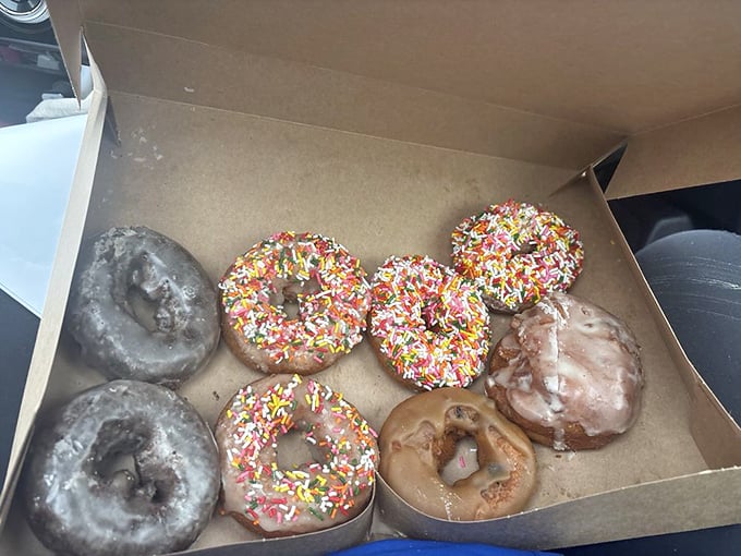 Sunday's most coveted treat: donuts that make you question everything you thought you knew about fried dough. The sprinkle-topped ones disappear fastest!