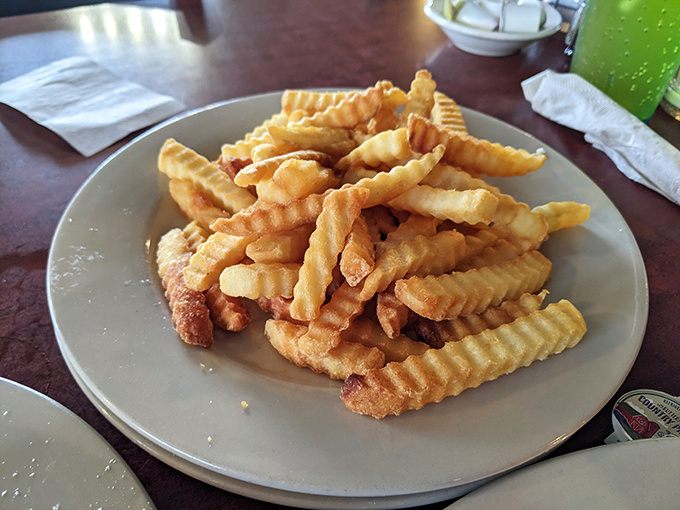 Crinkle-cut heaven! These golden beauties are crispier than a new dollar bill and twice as satisfying.