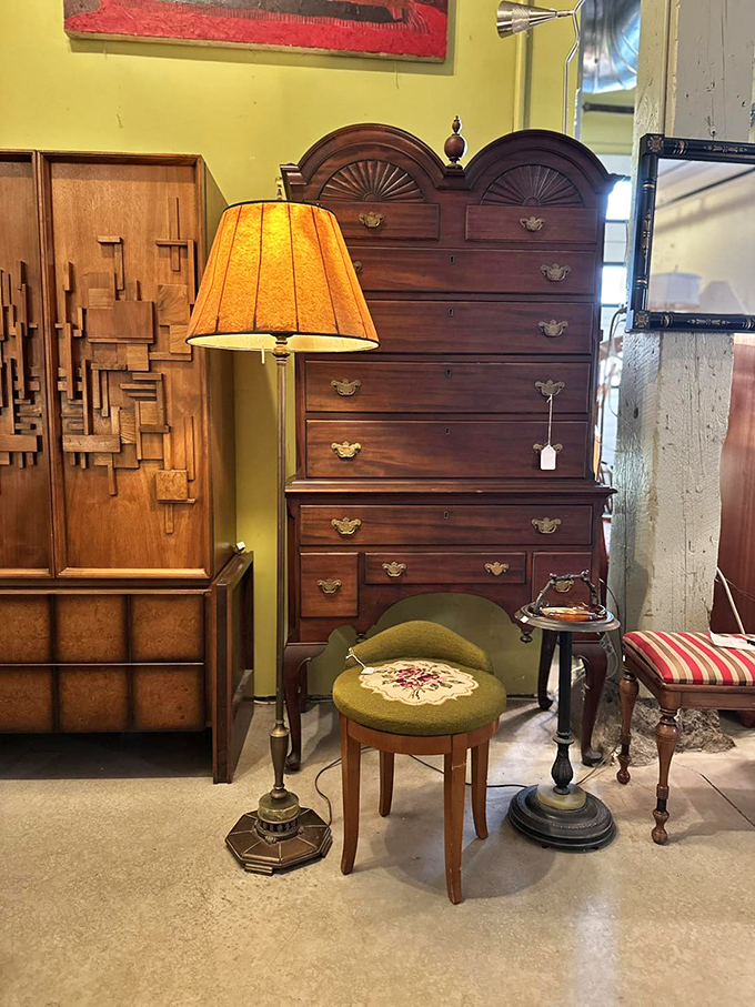 Mid-century craftsmanship on display: when furniture was built to last generations, not just until your next apartment move.