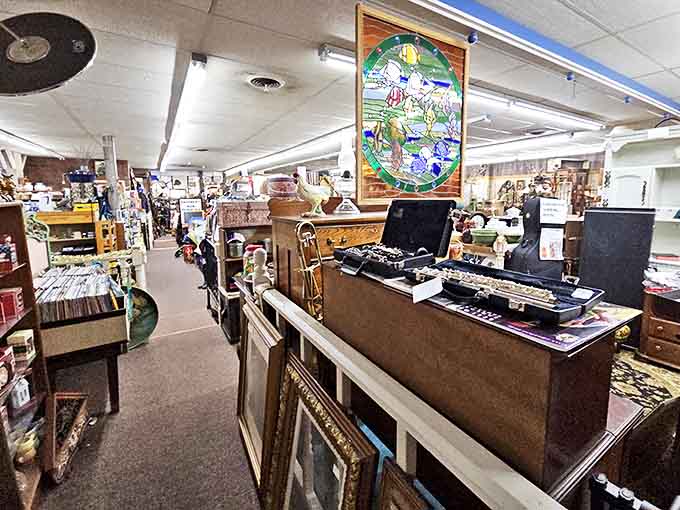 Aisles that seem to stretch into infinity, each turn revealing new possibilities and forgotten treasures from decades past.