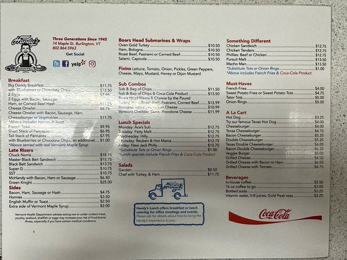 No QR codes here &ndash; just laminated proof that doing simple things exceptionally well never goes out of style.