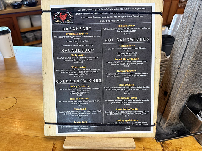 The menu board reads like poetry for the hungry traveler, with each option more tempting than the last.