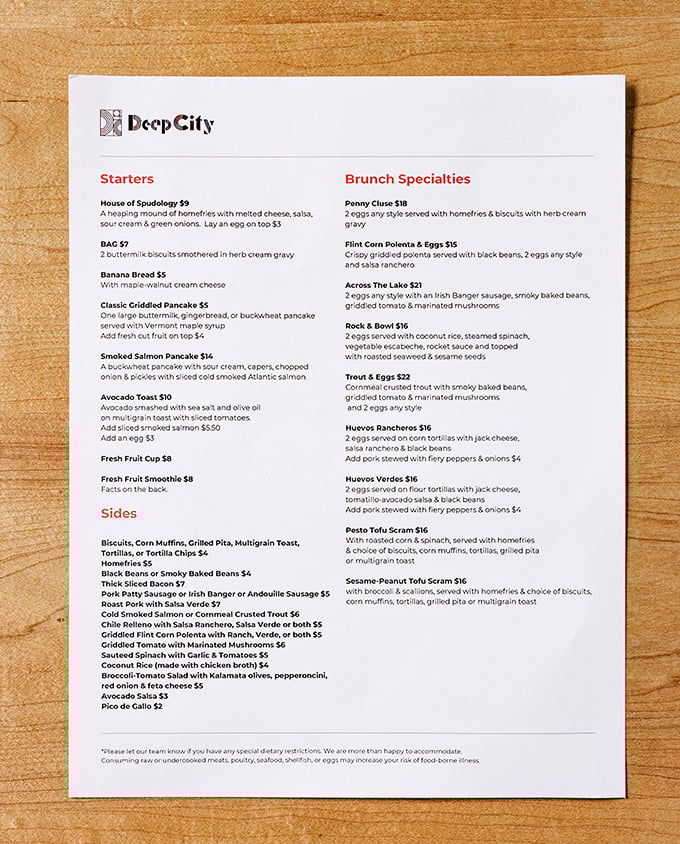 The menu reads like a love letter to Vermont's bounty &ndash; breakfast dreams put to paper with clever names and local ingredients.