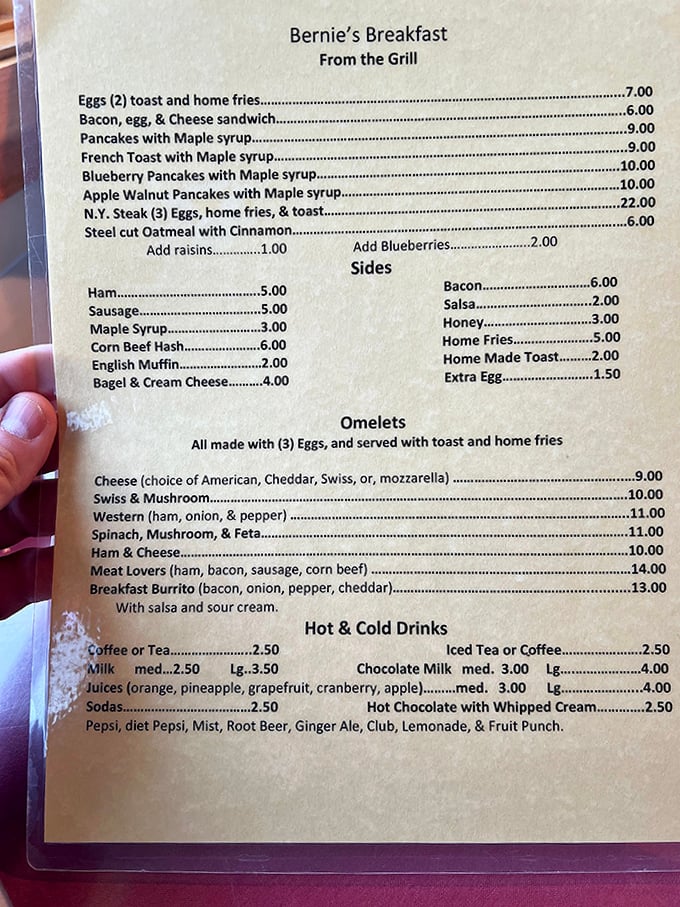 Bernie's breakfast menu reads like poetry for hungry souls &ndash; steel-cut oatmeal, three-egg omelets, and pancakes that would make your grandmother jealous.