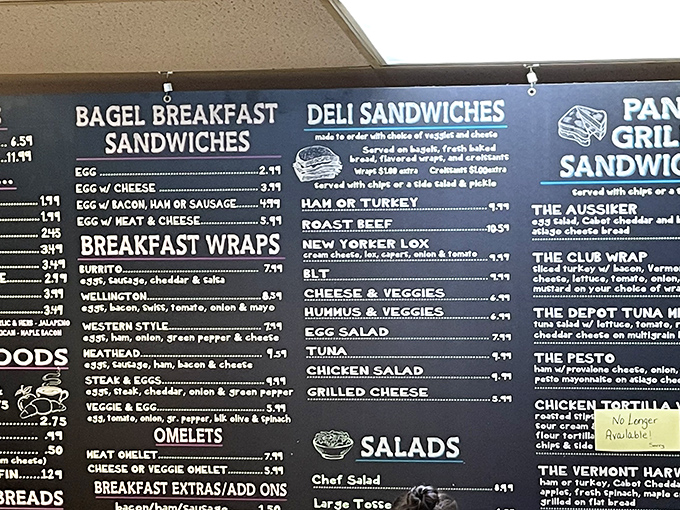 Menu: A blackboard of possibilities that causes delicious decision paralysis. Each option more tempting than the last.