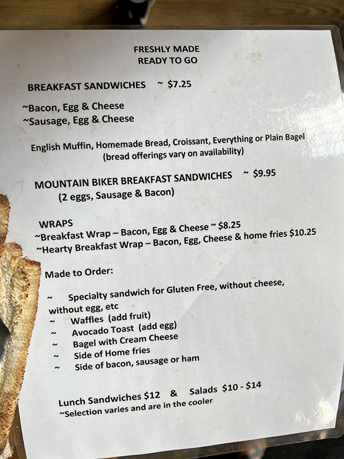 The menu board tempts with breakfast classics perfected &ndash; from hearty Mountain Biker sandwiches to those legendary waffles that have locals making special trips.