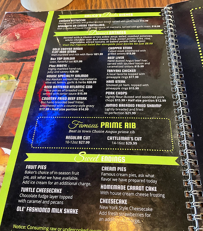 The menu reads like a love letter to comfort food classics, with their famous biscuits and gravy taking center stage.