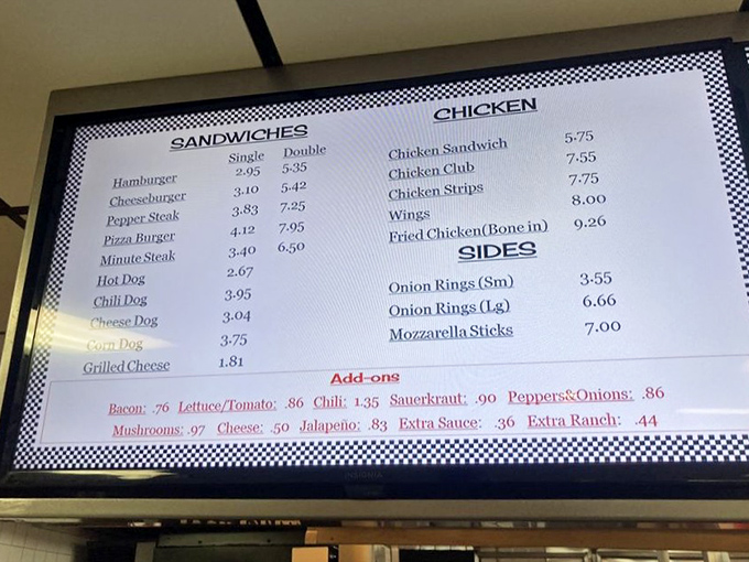 No frills, all flavor &ndash; Al's menu board showcases American classics that have stood the test of time.