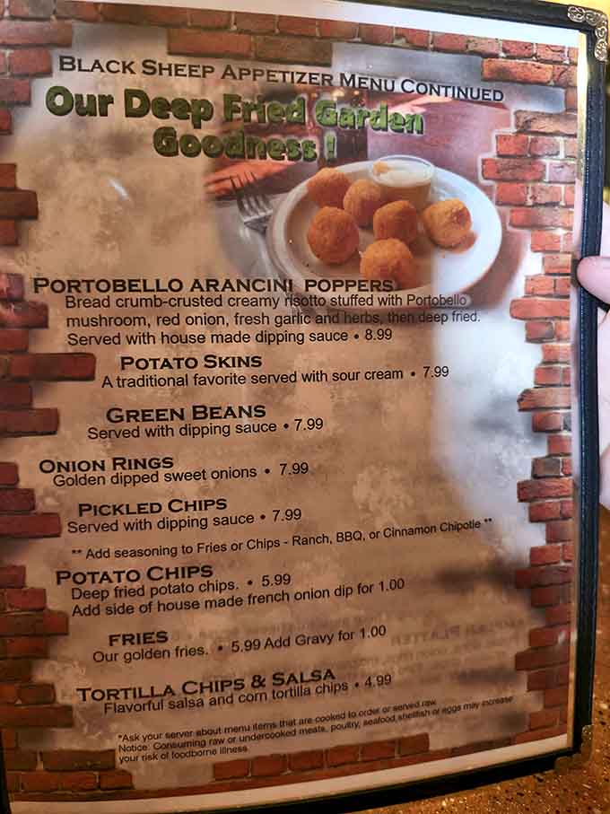 The appetizer menu tempts with British classics and American favorites, each promising a flavorful start to your culinary journey.