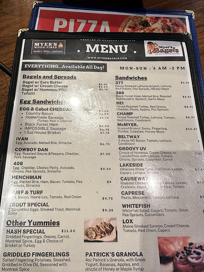 Decision paralysis strikes as the menu tempts with creations like the "777" brisket sandwich and "IVAN" with its perfect egg-avocado-brie trinity.