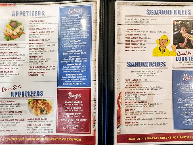 The menu reads like a love letter to the ocean, with everything from lobster rolls to clam chowder tempting your seafood-loving heart.