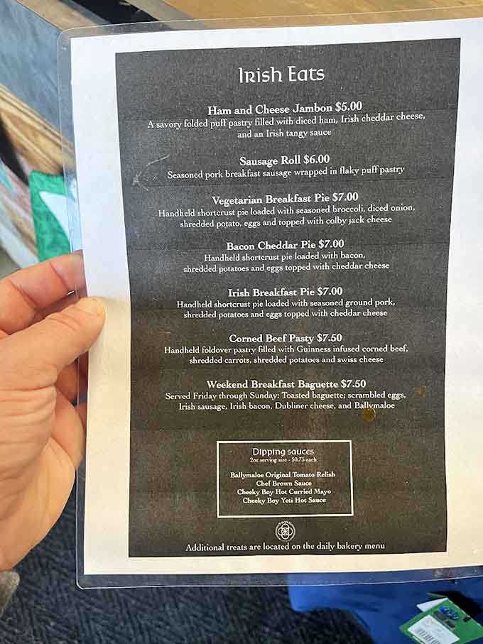 The artistic chalkboard menu announces "Bringing Ireland to Points" alongside an impressive array of classic drinks and signature Irish-inspired creations.