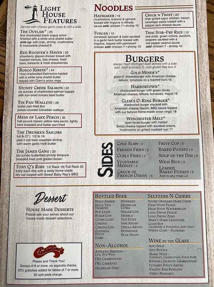 The breakfast menu showcases classics and specialties that have kept locals coming back for generations.