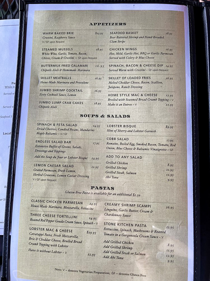 The menu tempts with seafood treasures, comfort classics, and seasonal specialties that showcase Vermont's bounty.