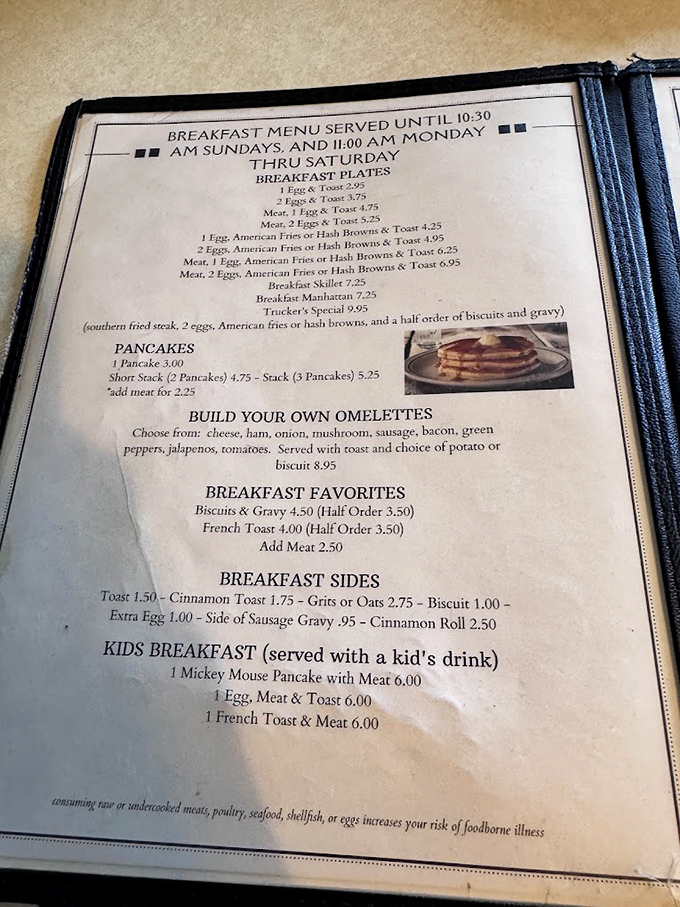 Breakfast lovers rejoice! The menu offers hearty morning classics served until late, perfect for both early birds and sleepyheads.