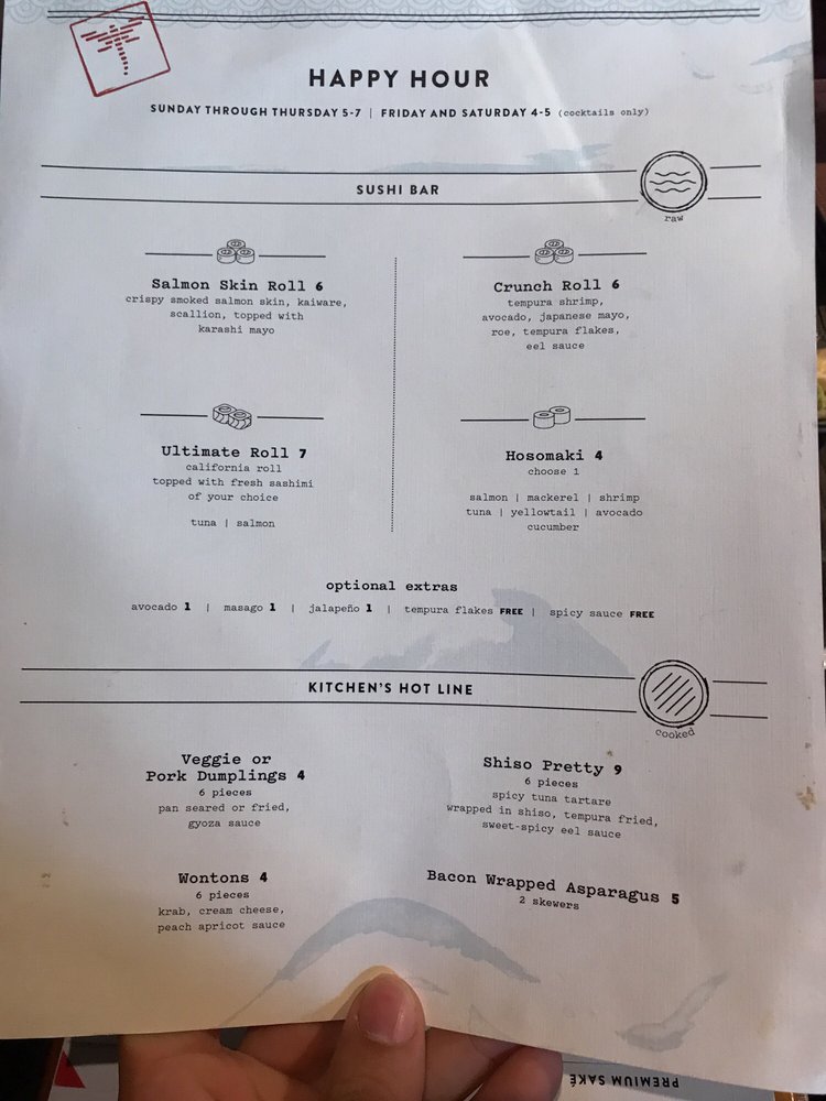 Happy hour specials that'll make your wallet as happy as your taste buds – from Salmon Skin Rolls to pan-seared dumplings that'll haunt your dreams.