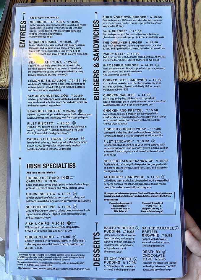 The menu reads like a love letter to Italian cuisine, with each description promising flavors that'll make you want to book a flight to Naples.