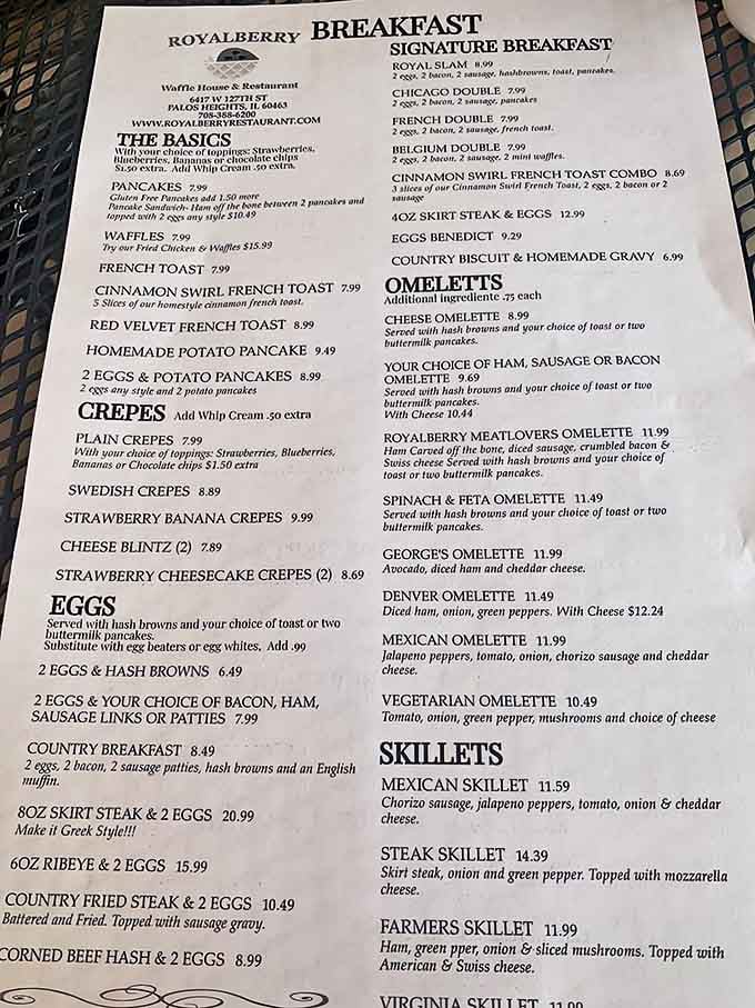 This menu reads like a choose-your-own-adventure book, except every choice leads to deliciousness instead of being eaten by a dragon.