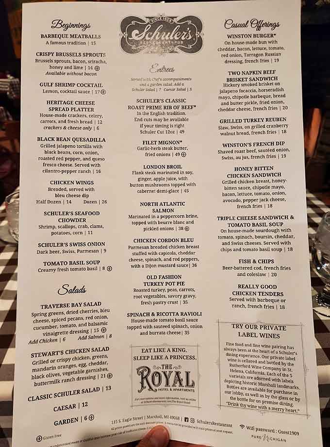 The menu reveals a lineup of classics that'll make your decision-making skills completely abandon you.