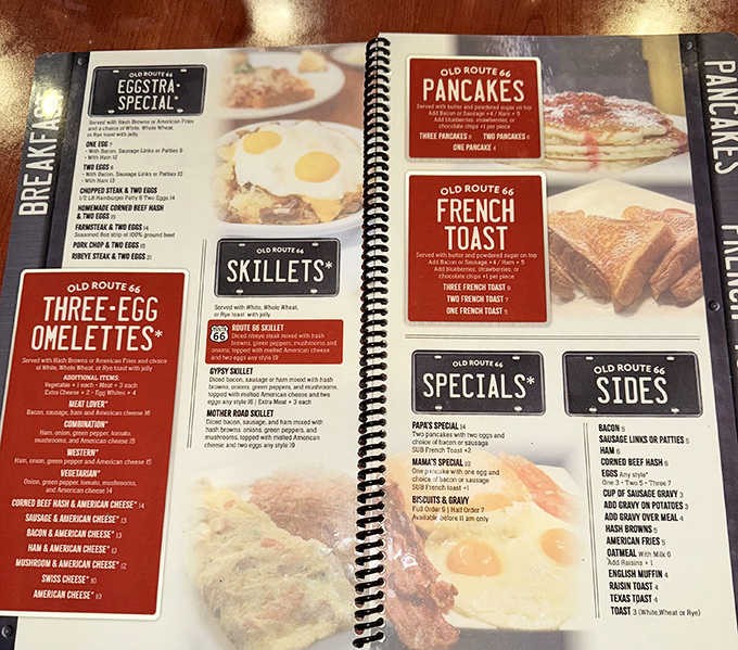 This isn't just a menu. It's a roadmap to happiness. Each page promises comfort food that would make your grandmother nod in approval.