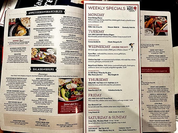 The menu at Village Squire reads like a greatest hits album of pub classics and American favorites, with something for every appetite.