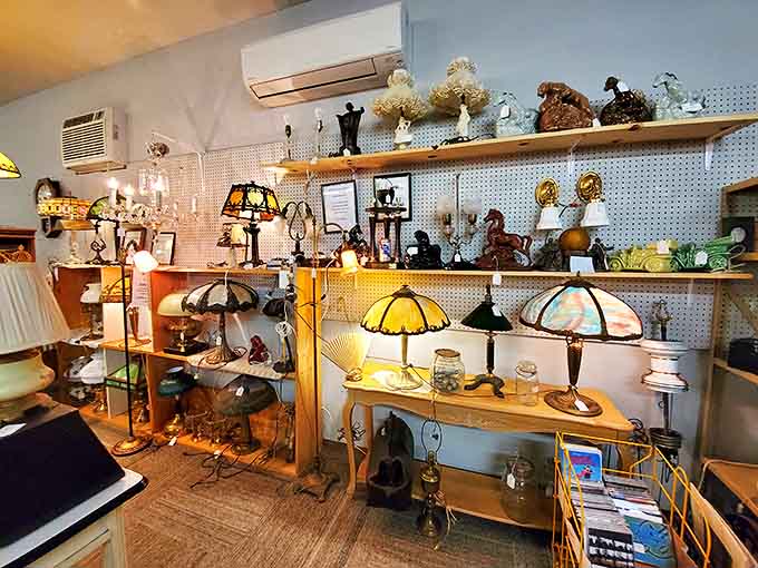 Vintage lamps glow with character, each one ready to illuminate your home with genuine old-world charm.