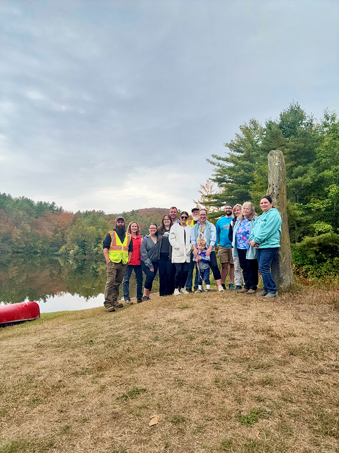 A gathering by the water's edge &ndash; where strangers become friends and conversations flow as naturally as the nearby river.